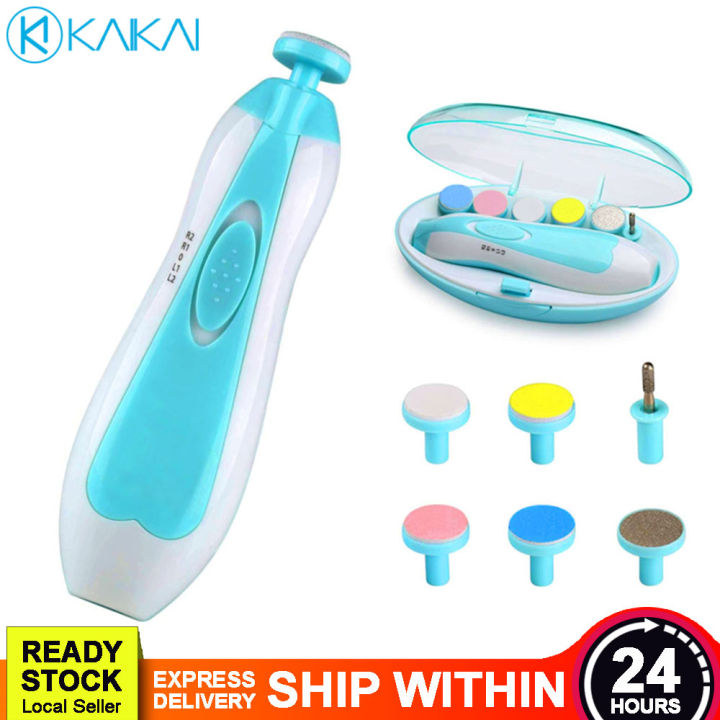 🔥 PROMO 🔥 Portable Manicure LED Safety Electric Nail Trimmer Clippers 6 ...