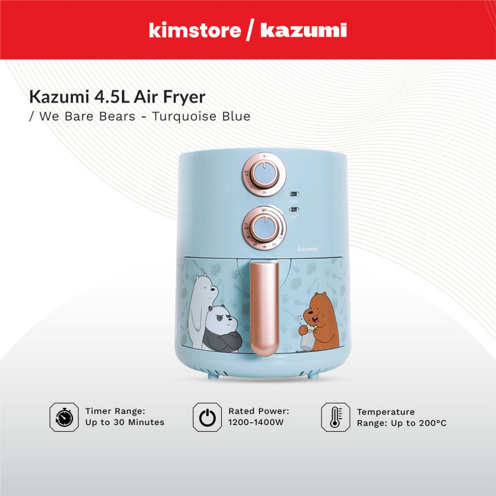 Kazumi We Bare Bears 45l Air Fryer Turquoise Blue Lazada Ph