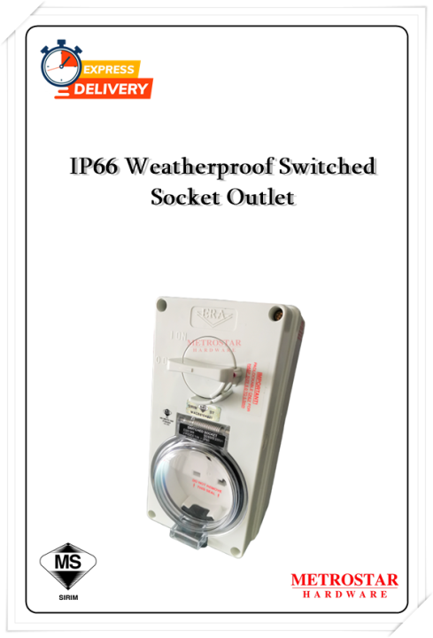 IP66 Weatherproof Switched Socket Outlet | Lazada