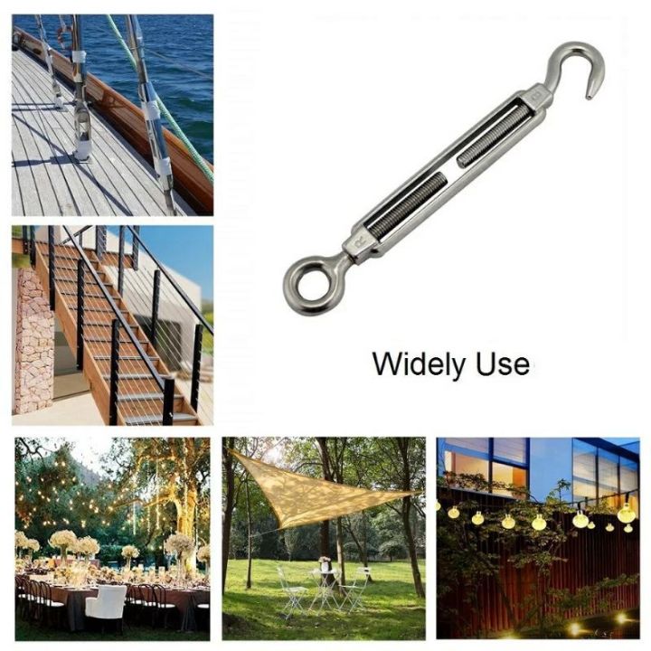 Adjust Chain Rigging Hooks & Eye Turnbuckle Wire Rope Tension Device ...