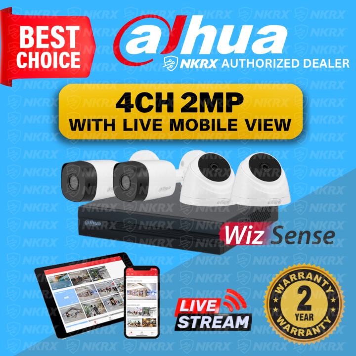 Dahua 4 Camera 4CH 2MP 1080P DIY CCTV Kit | DH-KIT-CVI2MP2B2T-I | CCTV ...