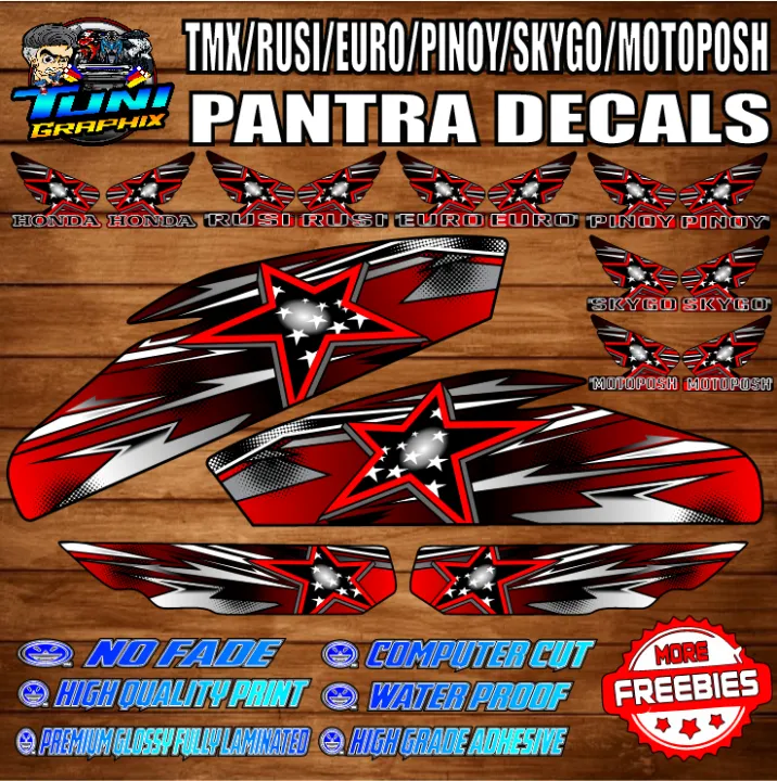 TMX / RUSI / PINOY / MOTOPOSH / SKYGO / PANTRA RISING STAR DECALS ...