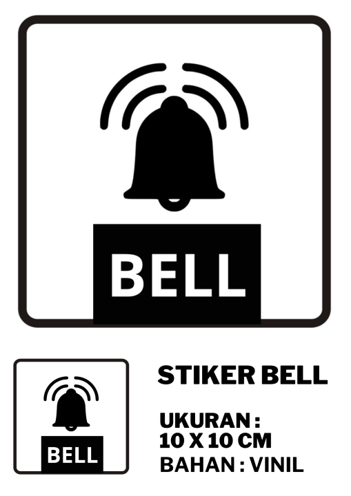 STIKER PETUNJUK TEKAN BELL | STICKER PRESS DOOR BELL | Lazada Indonesia