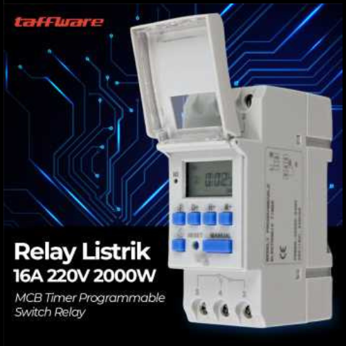 NS MCB Timer Programmable Switch Relay 16A 220V 2000W / Alat pemutus ...