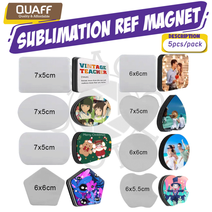 Magic photo QUAFF Sublimation Pre Cut Ref Magnet (5 pcs per shape ...