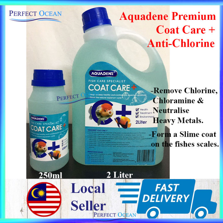 Aquadene Coat Care+ 250ml, 2L Premium Anti-Chlorine Anti Klorin Aquarium 🌊READY STOCK🌊 | Perfect ...