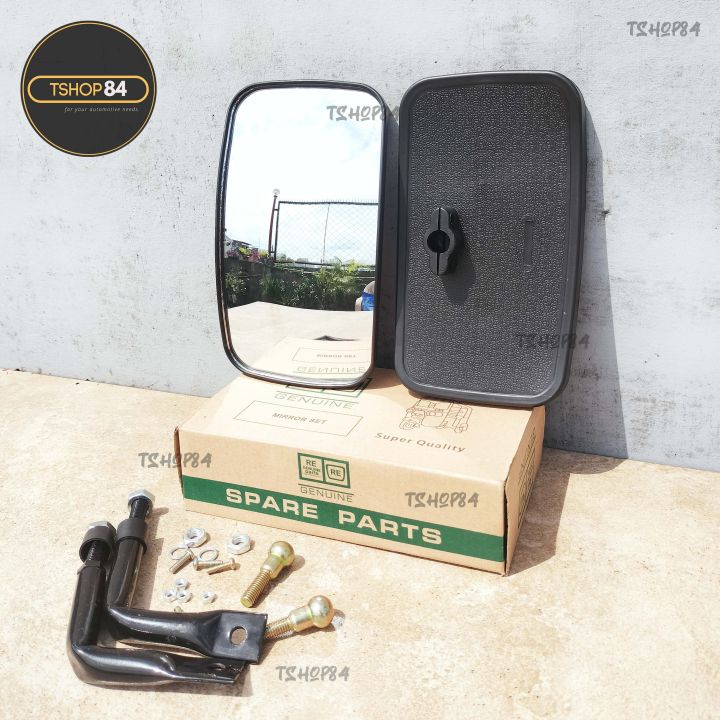 Bajaj RE Side Mirror BLACK with Bracket and Cover 2PCS LEFT and RIGHT ...