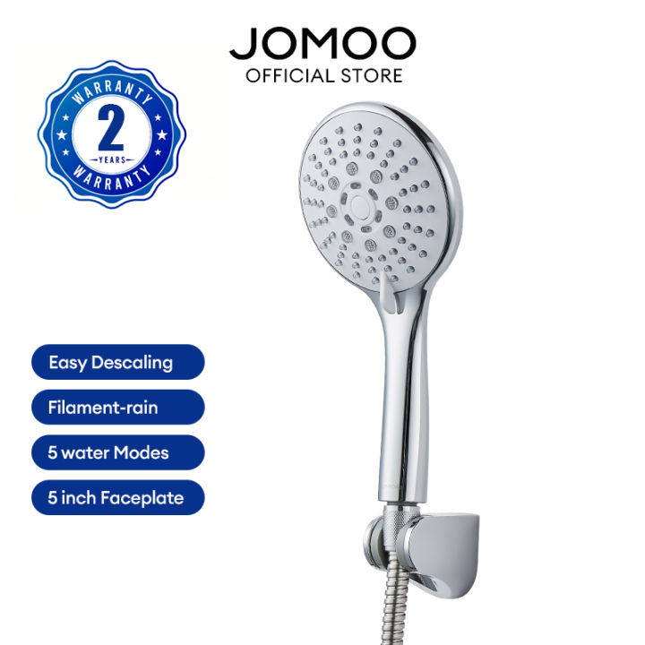 JOMOO 5 Spray Mode High Pressure Shower Head Water Saving Handheld Shower Sets with 150CM Hose ...
