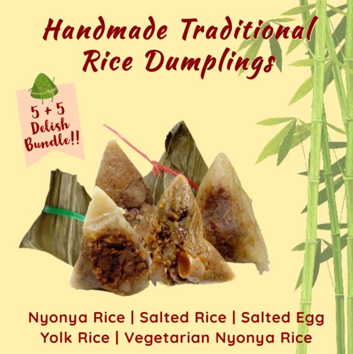 🍙 HANDMADE Traditional Rice Dumplings [5 + 5 Delicious Bundles ...