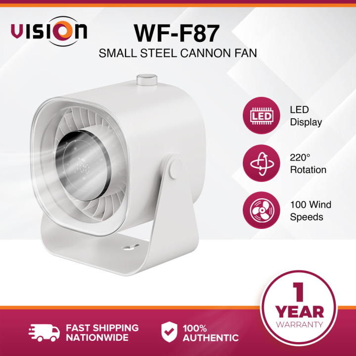 Vision WF-F87 5000mah Portable Mini Fan Air Circulation Desk Fan Ultra ...