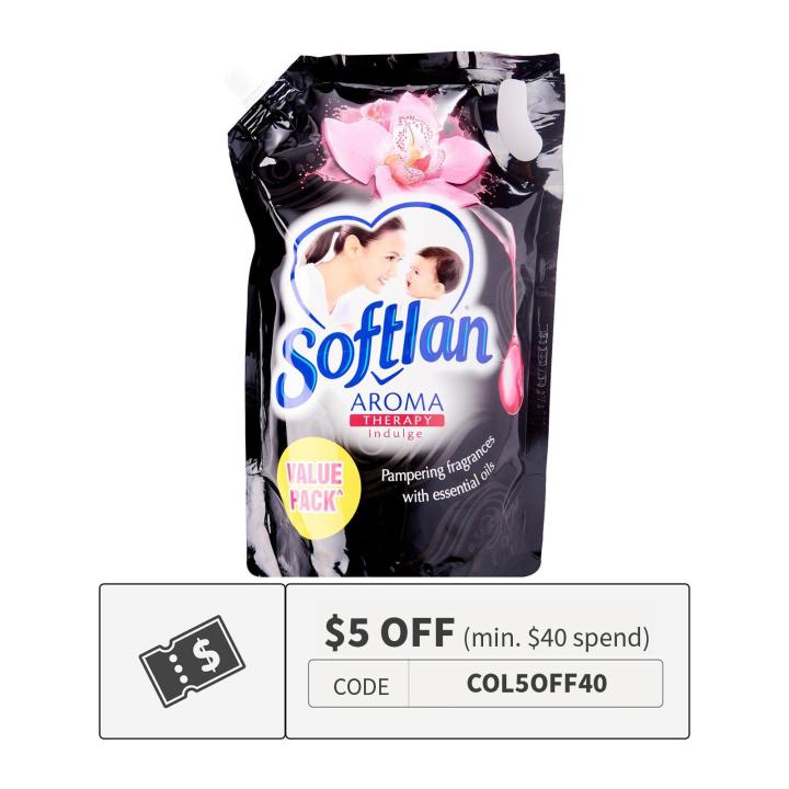 Softlan Aroma Therapy Indulge (Black) Fabric Softener 1.5L Refill ...