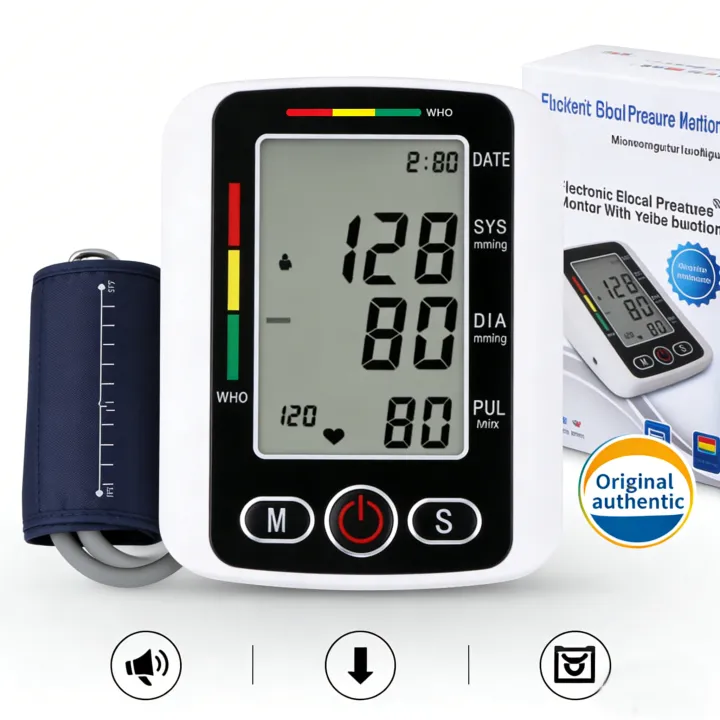 Home Arm Automatic Blood Pressure Monitor Digital Sphygmomanometer ...