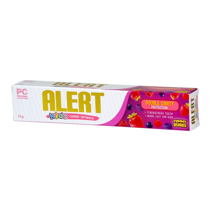 Alert Kid Toothpaste (Yummy Berries, Strawberry, Bubble-gum) 50g ...