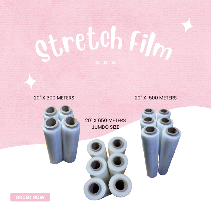 STRETCH FILM PALLET 300 METERS | 500 METERS | 650 METERS | Lazada PH