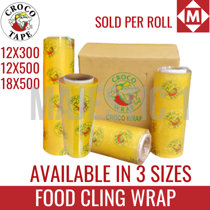 CROCO Food Cling Wrap / Stretch Film 12" x 300m / 12" x 500m / 18" x ...