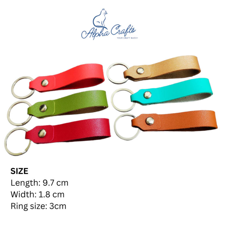A.crafts Keychain 2 | Leather Keychain | Plain Keychain | Keyring ...
