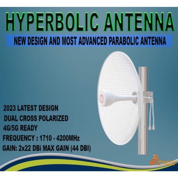 HYPERWAVE HYPERBOLIC FEEDER ONLY 44dBi WiFi Antenna 5G 4G Signal ...