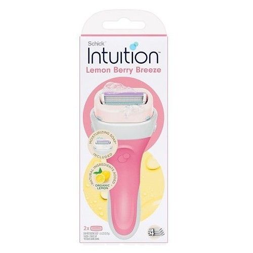 Schick Intuition Lemon Berry Breeze Women's Razor Handle + 2 Blade ...