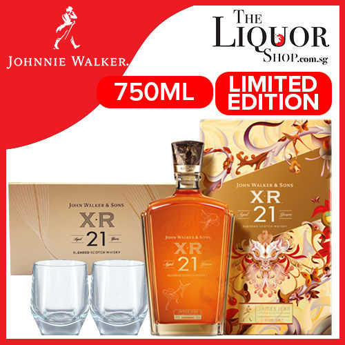 Johnnie Walker XR 21 Year of the Dragon 750ml FREE Limited Edition XR21 Glasses | Lazada Singapore