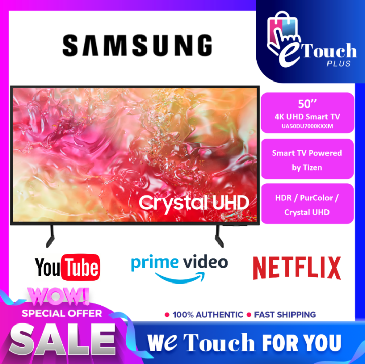 SAMSUNG 50" inch 4K UHD Crystal Processor TIZEN Smart LED TV ...