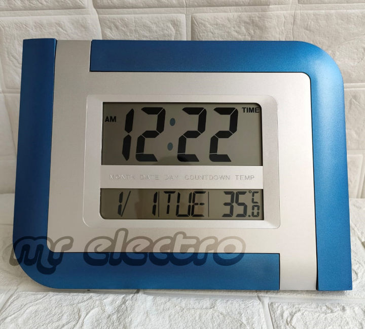 JAM DINDING 5887 - JAM DINDING DIGITAL - FITUR LENGKAP - ALARM ...