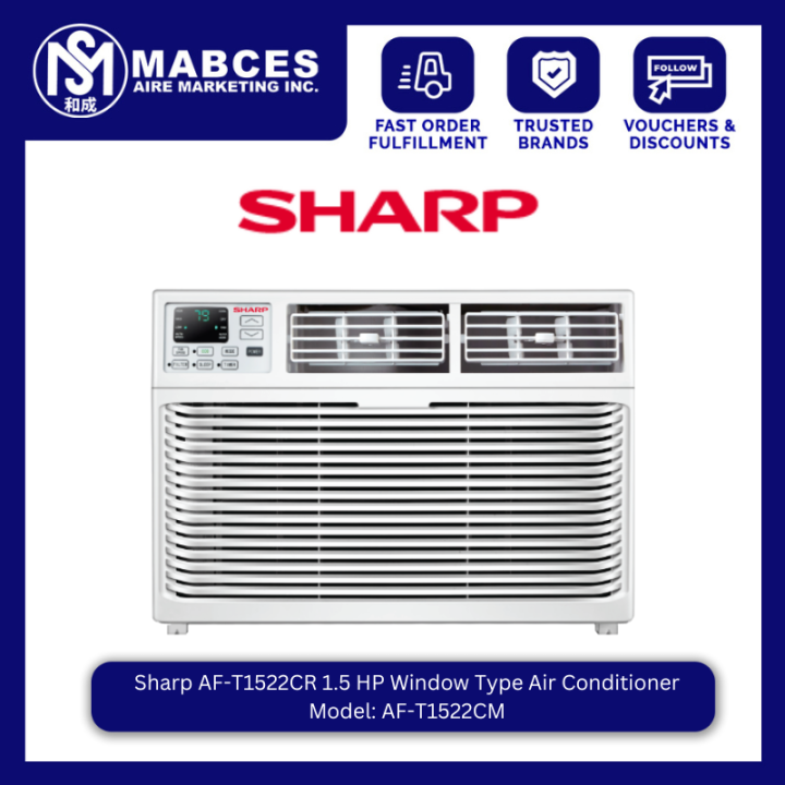 Sharp AF-T1522CM 1.5 HP Window Type Air Conditioner | Lazada PH