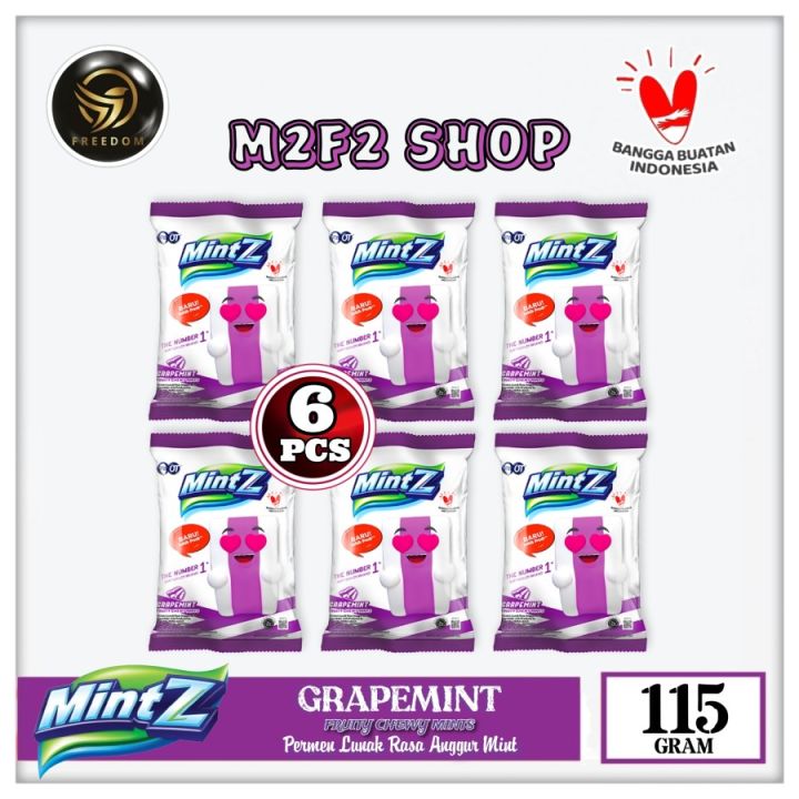 Mintz Grapemint Fruity Chewy Mints | Permen Lunak Rasa Anggur - 115 gr ...