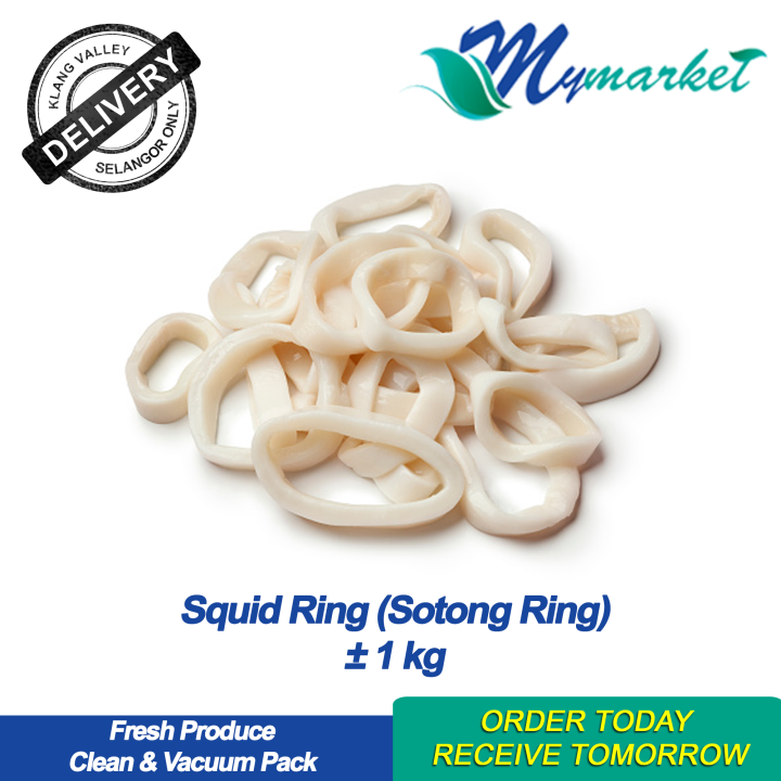 [Delivery Klang Valley] Frozen Squid/Calamari Ring (Sotong Ring) ±1kg | Lazada