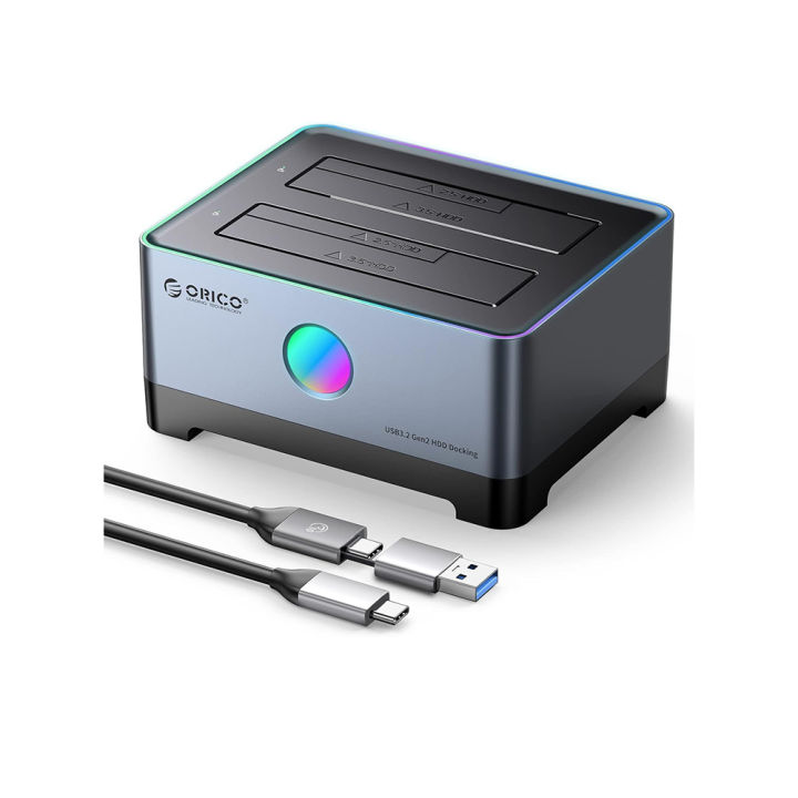 ORICO 10Gbps 2.5 to 3.5" HDD / SSD SATA 3.0 to USB 3.2 Gen2 Type C RGB ...
