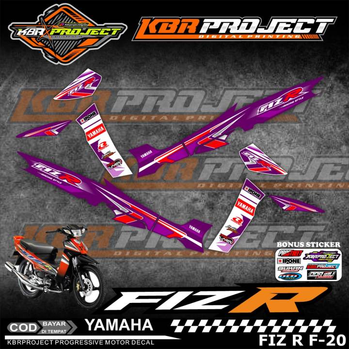 Stiker Striping FIZR Lis Variasi Stiker Motor YAMAHA Desain Racing F-21 ...