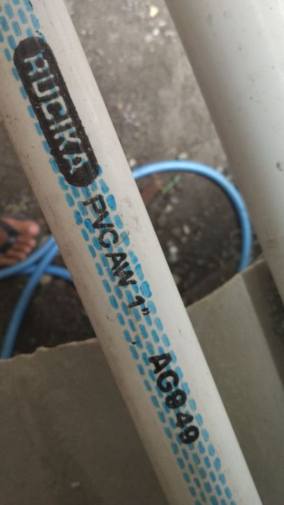 Pipa PVC Rucika 1" Inch AW per 1 Meter Pipa Paralon murah | Lazada ...