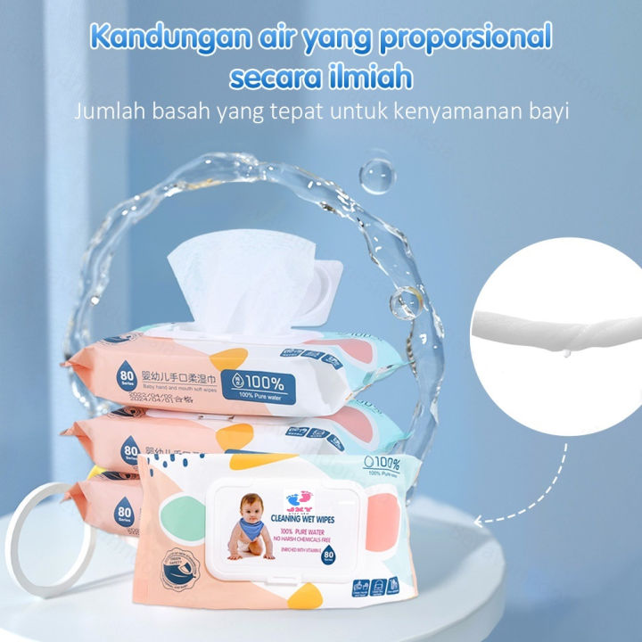 Tisu Basah Newborn 80s/ Tisu Basah Bayi Tanpa Pewangi dan Alkohol 80s ...