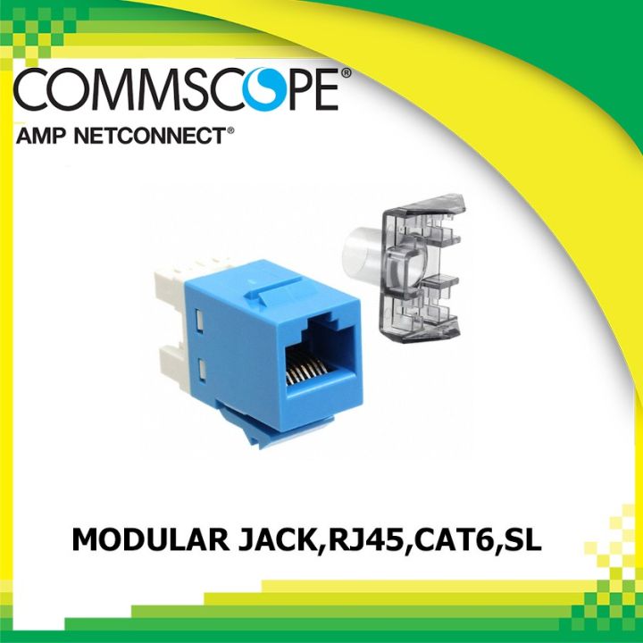 (Commscope)Modular Jack RJ45 Cat.6 8 Position SL Series Blue | Lazada.co.th