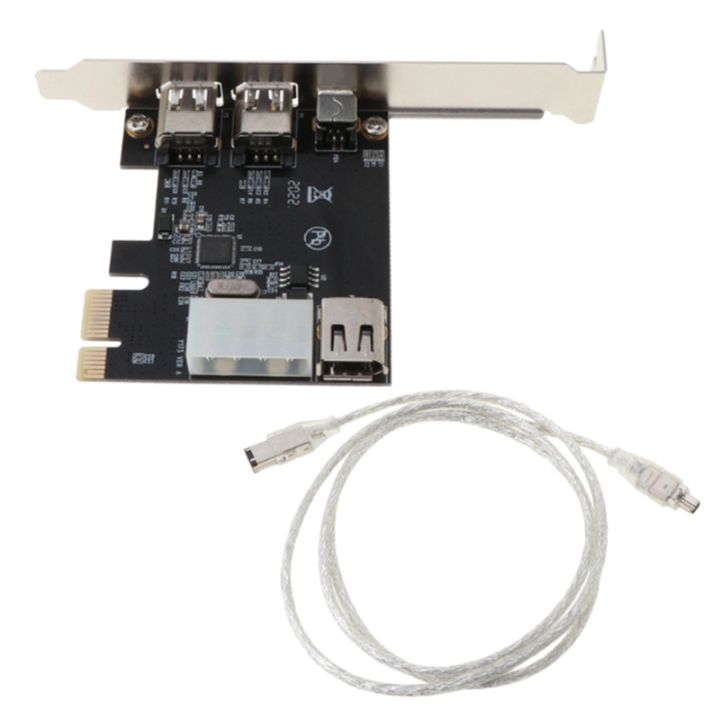 (KUEV) PCI E 1X 1394 3 Port Firewire Card DV HD Video Capture Card with ...