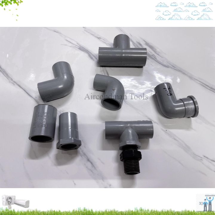 (Aircond Tool) pvc socket drainage water pipe aircond socket / L elbow ...