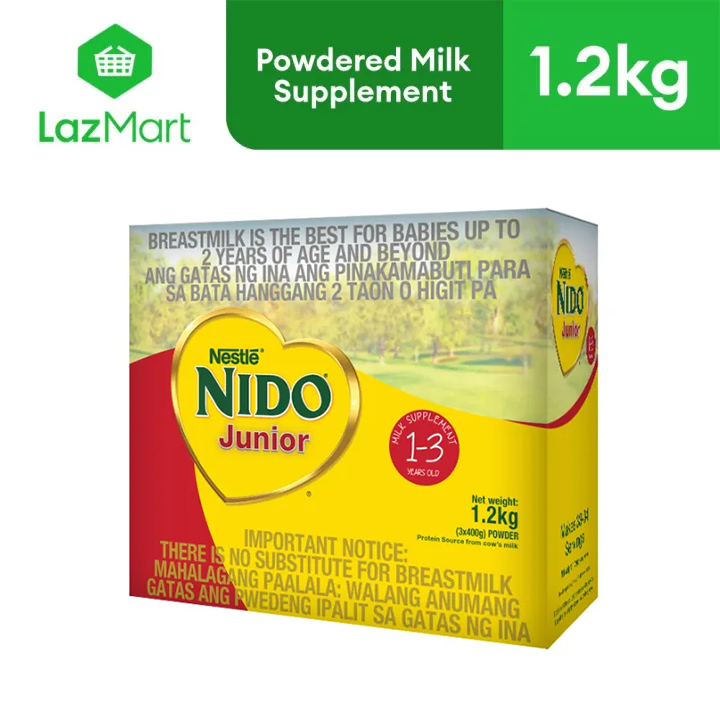 NIDO Junior Powdered Milk Supplement For Children 1-3 Years Old 1.2KG ...