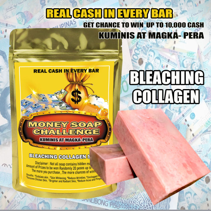 money soap Bleaching Collagen (GOLD) Soap Money soap with price inside ...