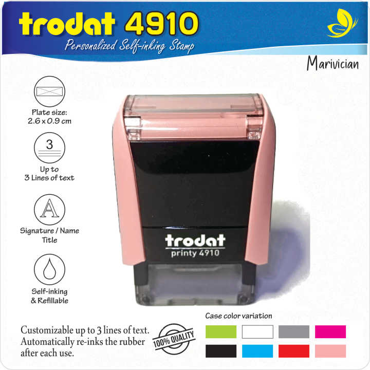 Trodat 4910 Personalized Stamp Self-inking with Custom Name Rubber ...