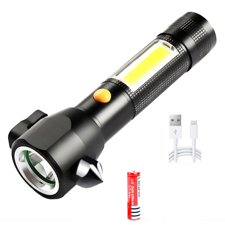 Touch Light High Power Multifunction T6 COB LED Flashlight 3 Mode ...