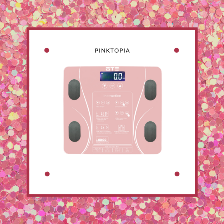 Pinktopia Pink Weighing Scale Function English LED Screen Intelligent ...