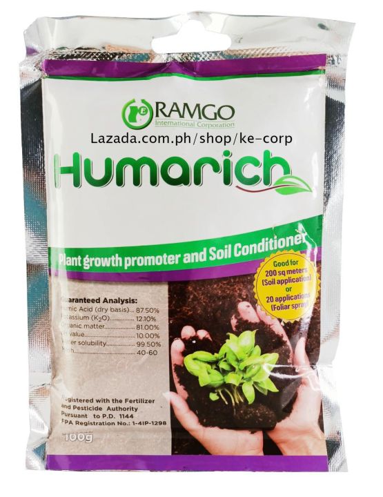 Ramgo Humarich Plant Growth Promoter and Soil Conditioner 100g | Lazada PH