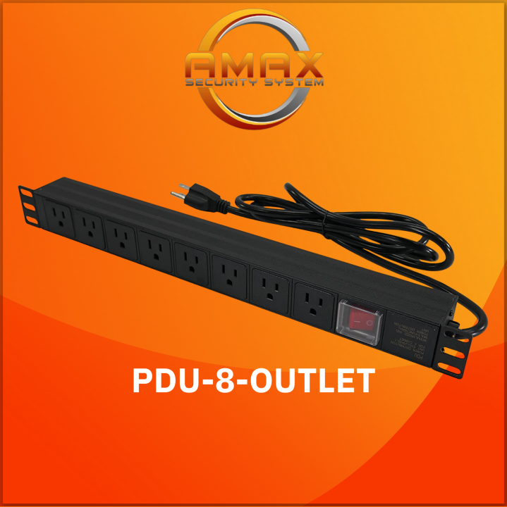 PDU-8-OUTLET POWER DISTRIBUTION UNIT 8PORTS OUTLET PLASTIC for DATA ...