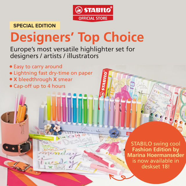 STABILO swing cool Fashion Edition Set 18 Colors Highlighter Pen Marker ...