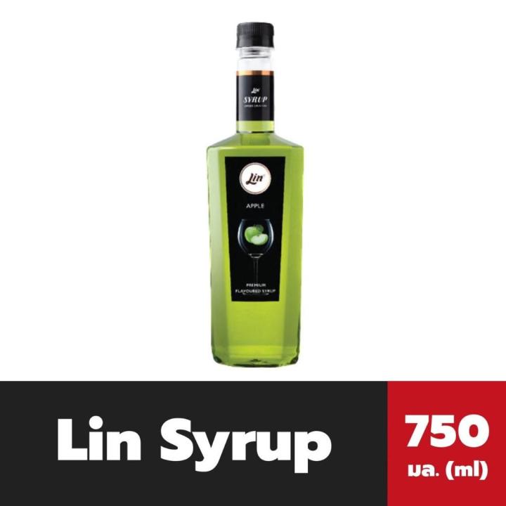 Lin Syrup ลิน ไซรัป ผลิตภัณฑ์น้ำเชื่อม รสแอปเปิ้ล 750 มล. (0552 ...