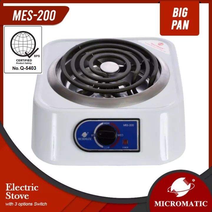 Micromatic Electric Stove MES-200 | 8" Coil Electric Stove (White ...