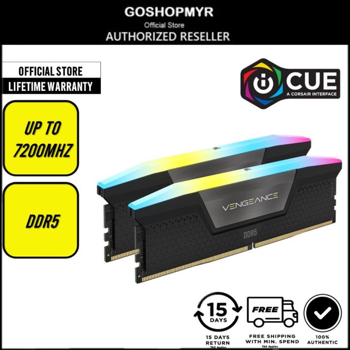 CORSAIR Vengeance RGB DDR5 32GB/48GB/64GB/96GB DIMM 5200/5600/6200 ...