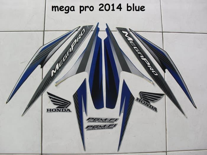 Striping Sticker Lis Motor Honda Mega Pro 2014 Biru | Lazada Indonesia