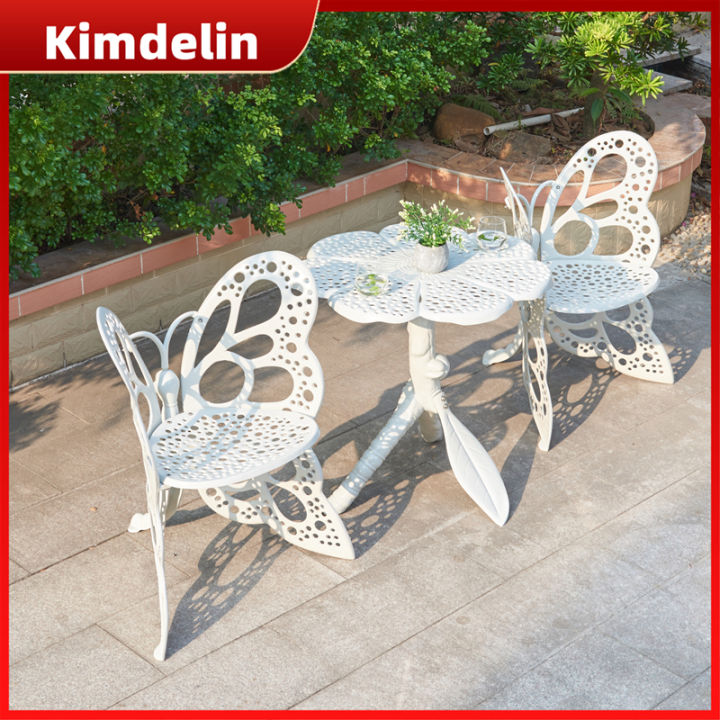 KIMDELIN Cast Aluminum Butterfly Chair Outdoor Patio Furniture | Lazada
