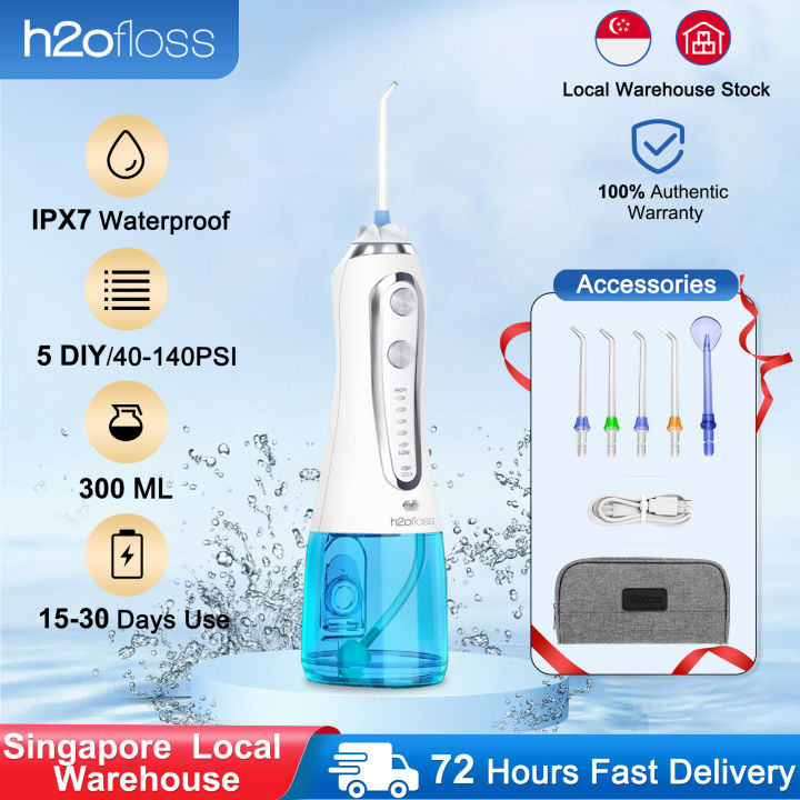 h2ofloss Cordless Water Flosser IPX7 Waterproof Oral Dental Irrigator ...