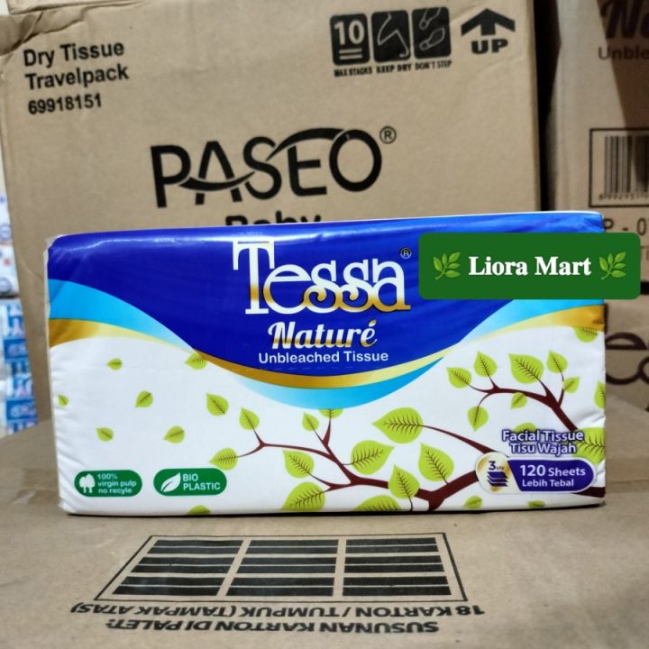 TESSA NATURE UNBLEACHED FACIAL TISSUE 120S 3PLY/tisu wajah tesa 120 s ...